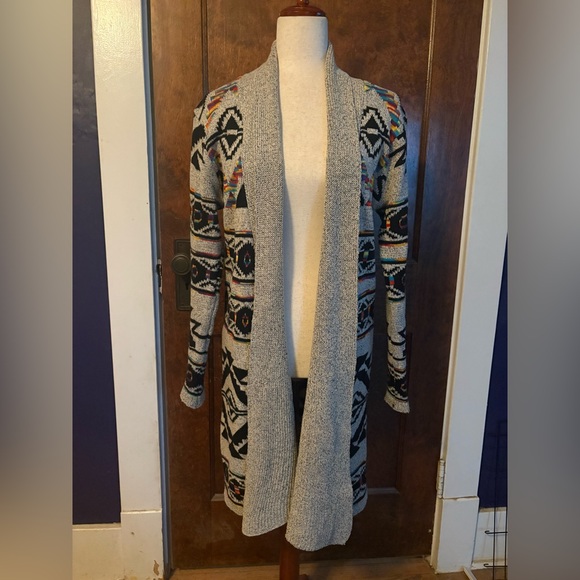 Anthropologie | Sweaters | Northern Angel Boho Aztec Tribal Rainbow ...
